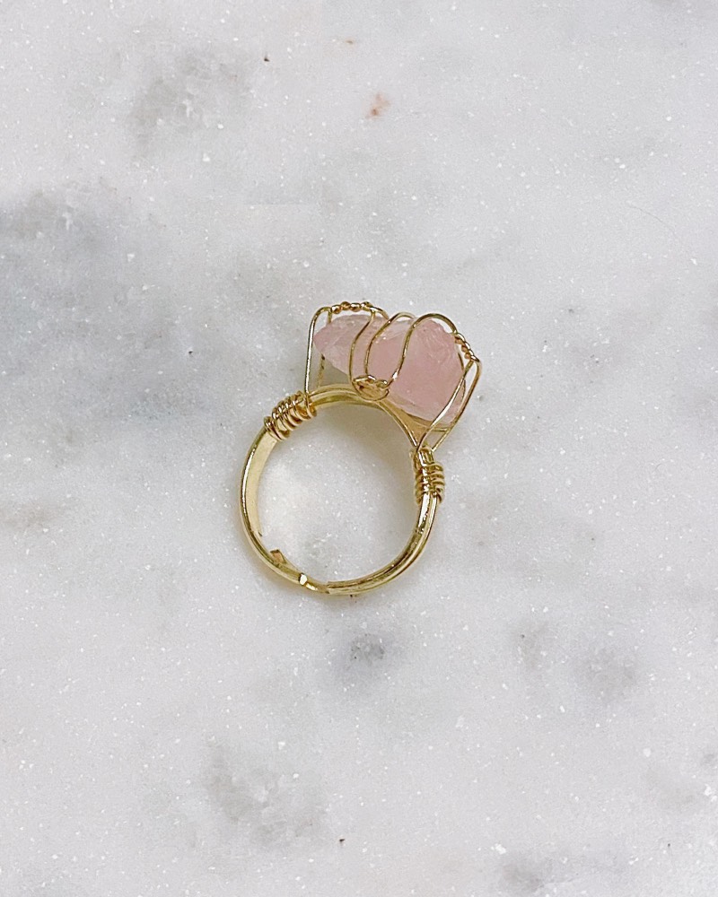 Anillo Cuarzo Rosa - AUM WELLNESS STONES - STORE