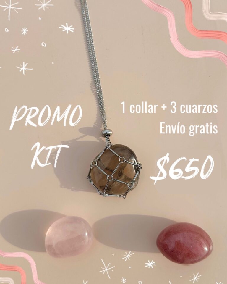 Kit 1 collar y 3 cuarzos - AUM - STORE